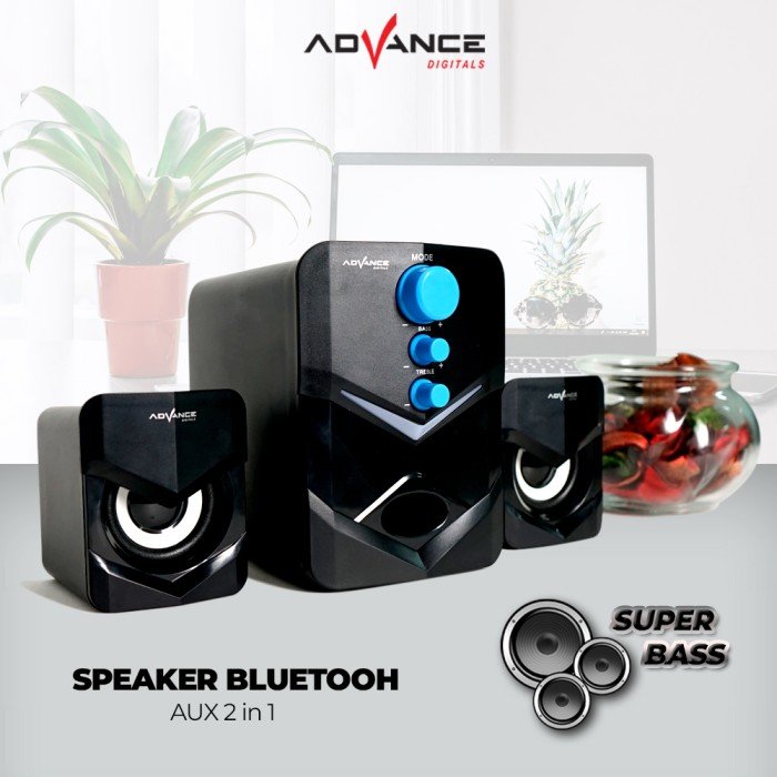 Advance Speaker Bluetooth CLS201BT / CLS-201BT Multimedia Aktif 2.1 Stereo Music Box Subwoofer ...