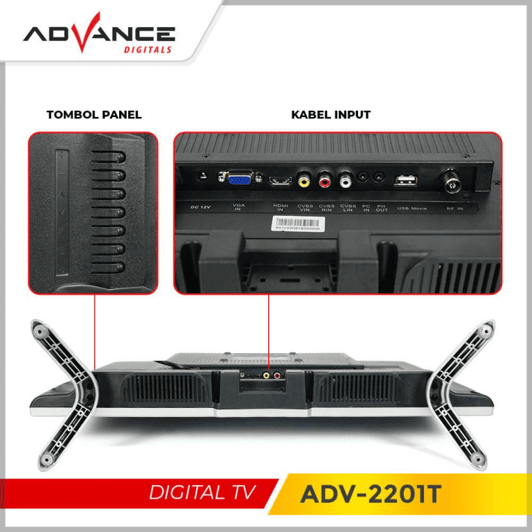 Advance Digital LED HD TV TVD ADV 2201 T / ADV-2201T / 2201T USB Movie ...