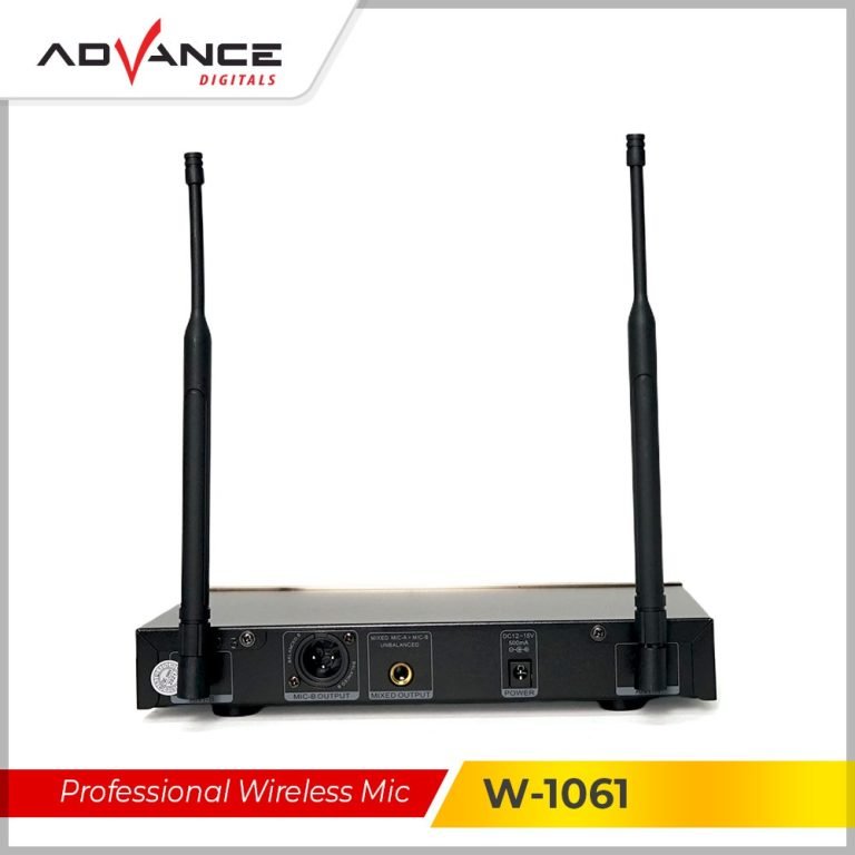 ADVANCE W1061 Dual Mic Wireless Profesional Microphone + amplifier mic ...