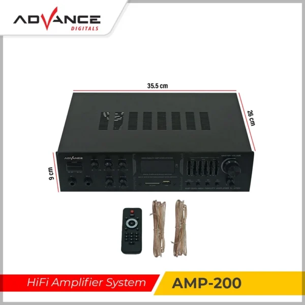 ADVANCE AMP-200 High Fidelity Amplifier Sound System Ampli Karaoke ...