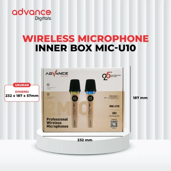 ADVANCE MIC WIRELESS MIC-U10 WHITE - Advance Digitals