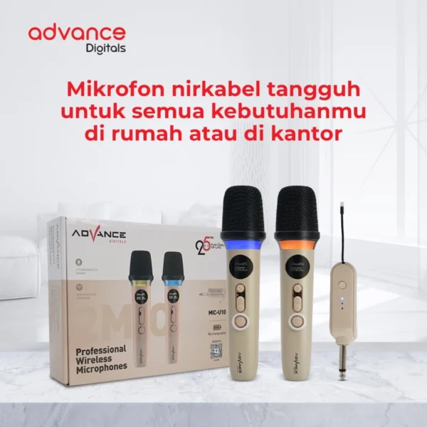 ADVANCE MIC WIRELESS MIC-U10 WHITE - Advance Digitals