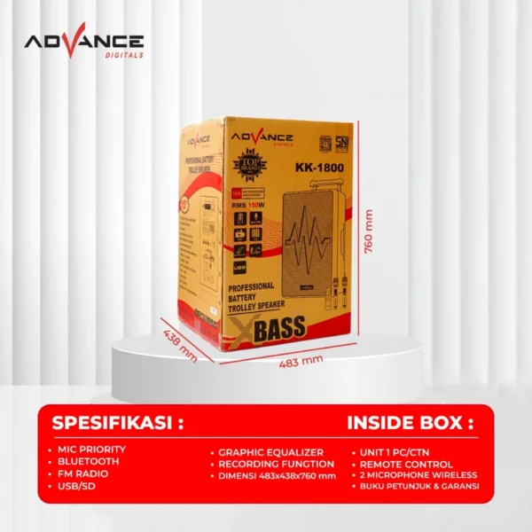 SPEAKER ADVANCE KK-1800 - Advance Digitals